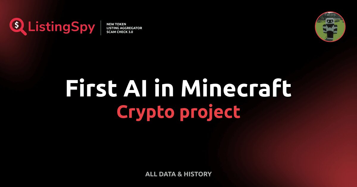 First Ai In Minecraft Crypto Project Talos Token Listings Events Analysis Listingspy